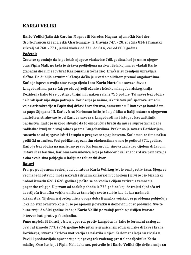Karlo Veliki | PDF