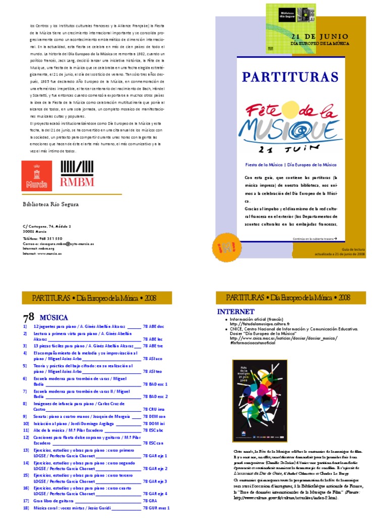Guías de Lectura. BRS, GL04: Partituras | PDF | Entretenimiento (general) | Ocio