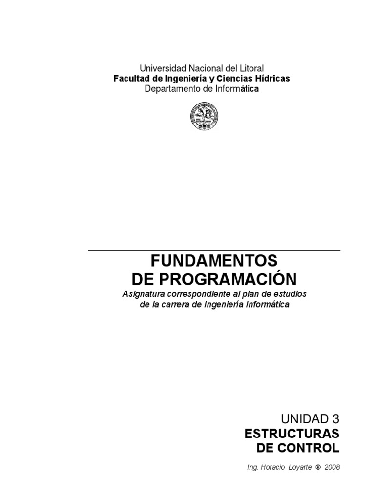 Guia 03 (Estructuras de Control) | PDF | Algoritmos | Programación de ...