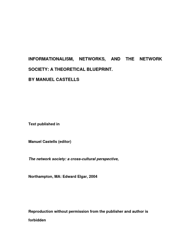 Castells' Theory of the Emergence of Network Society | PDF | Capitalism | Genetics
