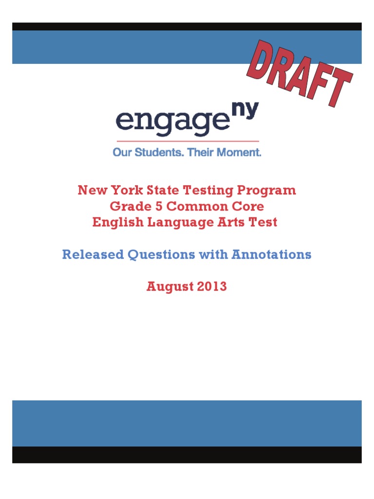 Grade 5 Ela Released Questions | PDF | Multiple Choice | Wind Tunnel