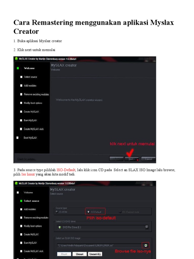 Remastering SLAX dengan Myslax Creator | PDF