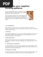 10 Common Types of Negative Thinking | PDF | Social Psychology ...