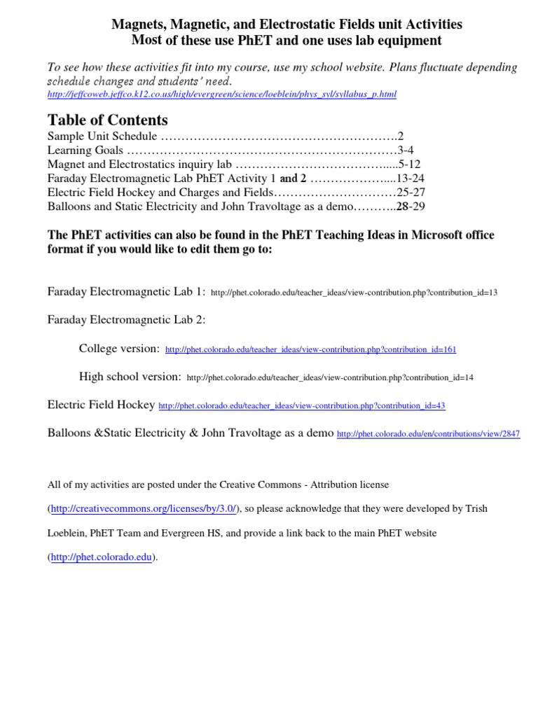 Magnets Magnetic and Electrostatic Fields Unit | Download Free PDF ...