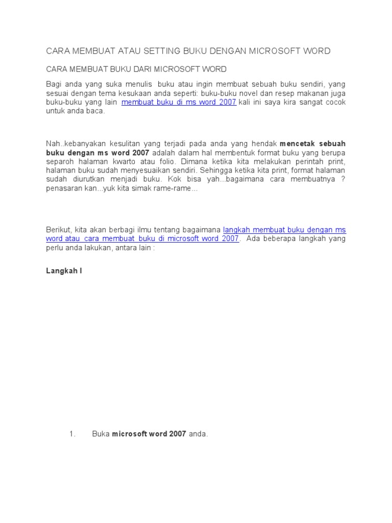 Cara Print Model Buku | PDF