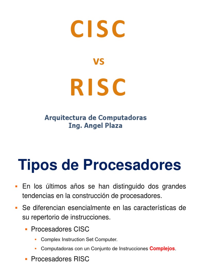 05 - Arquitectura - CISC Vs RISC | PDF | Conjunto de instrucciones | Unidad Central de procesamiento