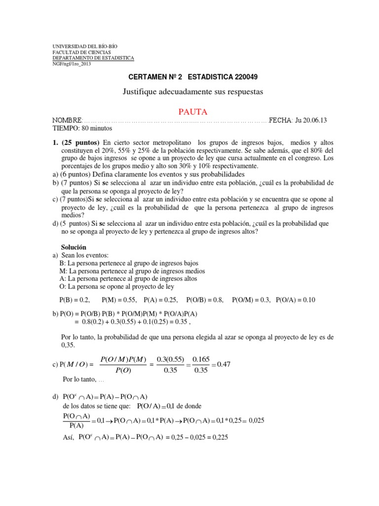 C2 | PDF | Probabilidad | Estadísticas