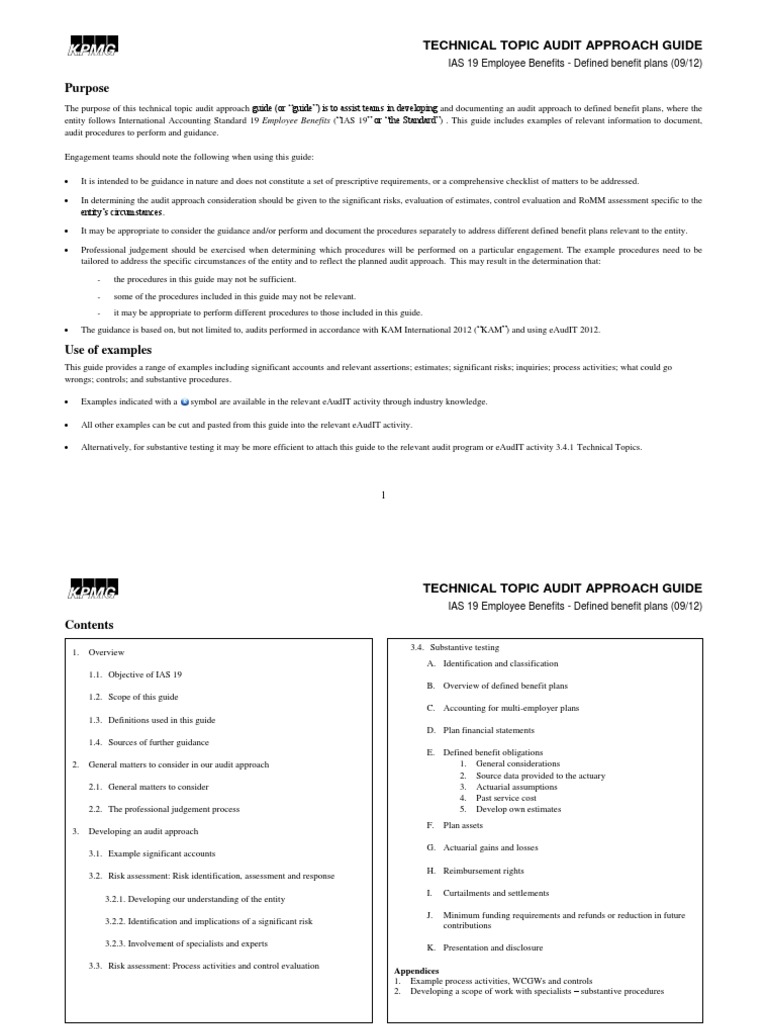 2012 TTAAG IAS 19 Employee Benefits Defined Benefit Plans PDF