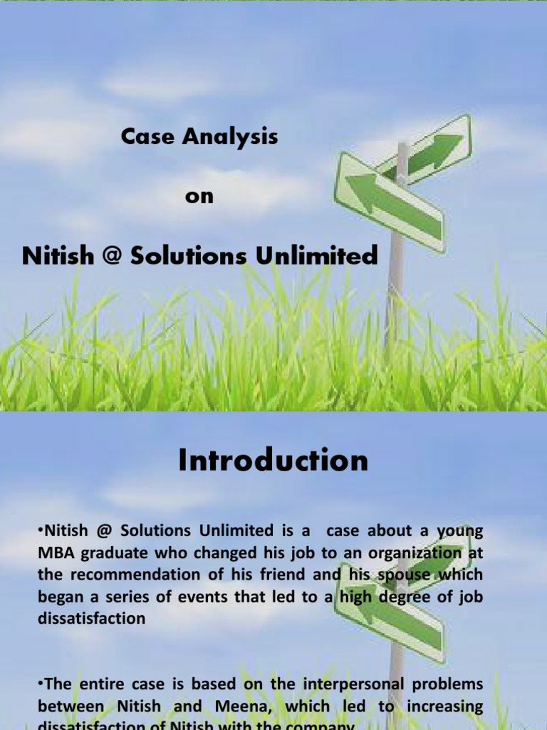 Case Analysis of Nitish@ Solutions Unlimited | Download Free PDF ...