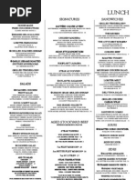 JBistro Menu Highlights | PDF | Hamburgers | Grilling