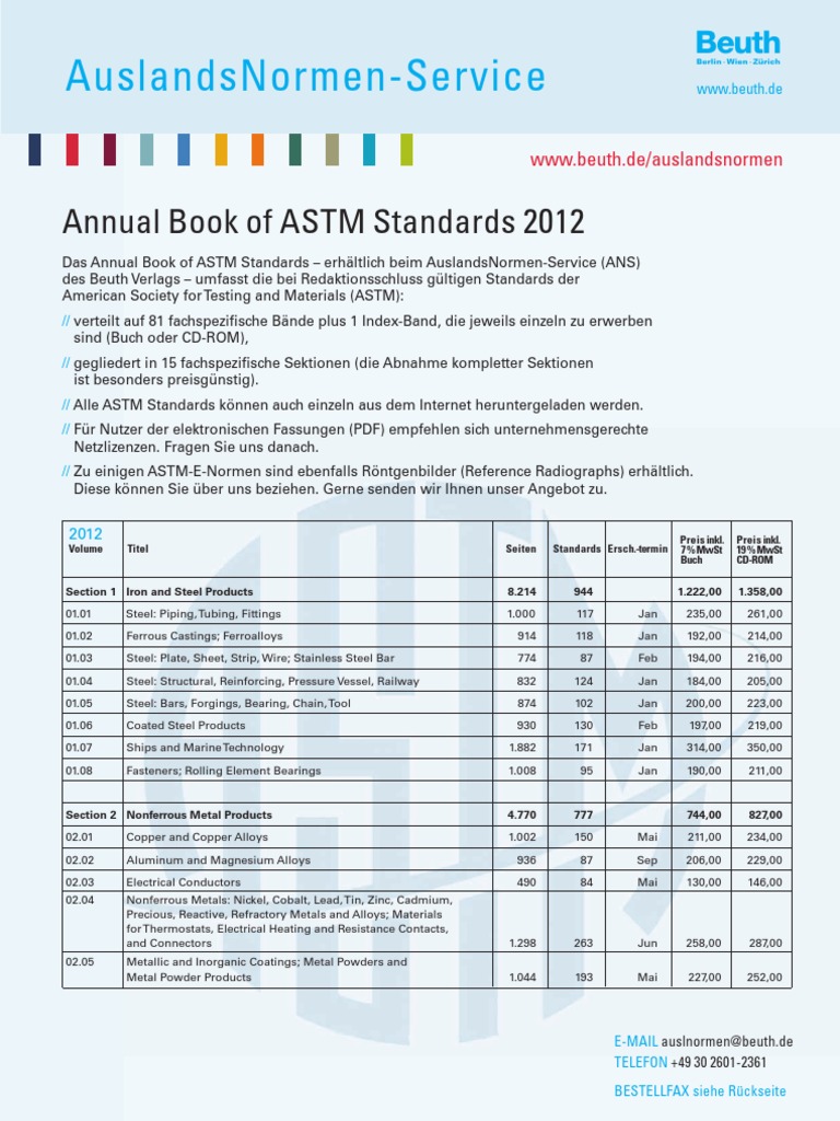 ASTM Standards 2012
