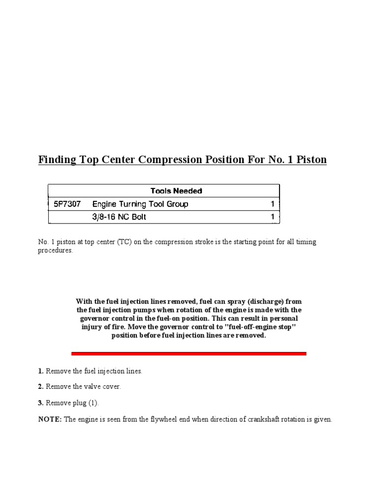 CAT 3204 Pin Time Engine | PDF | Fuel Injection | Piston