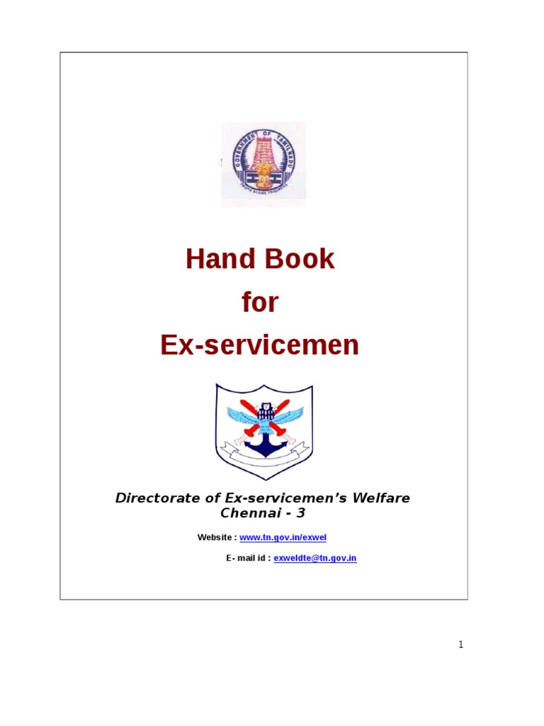 Handbook For ESM (English) | PDF | Identity Document | Military Discharge