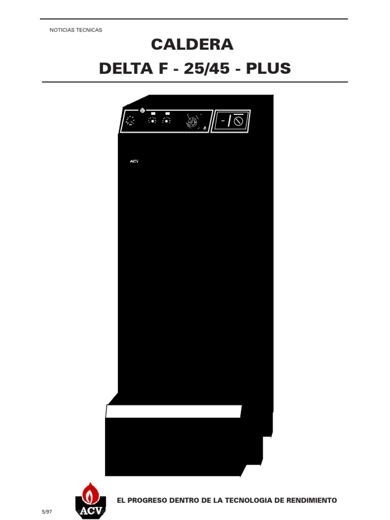 ACV Delta F-45 Plus (Instrucciones Originales) | PDF | Caldera | Tecnología energética