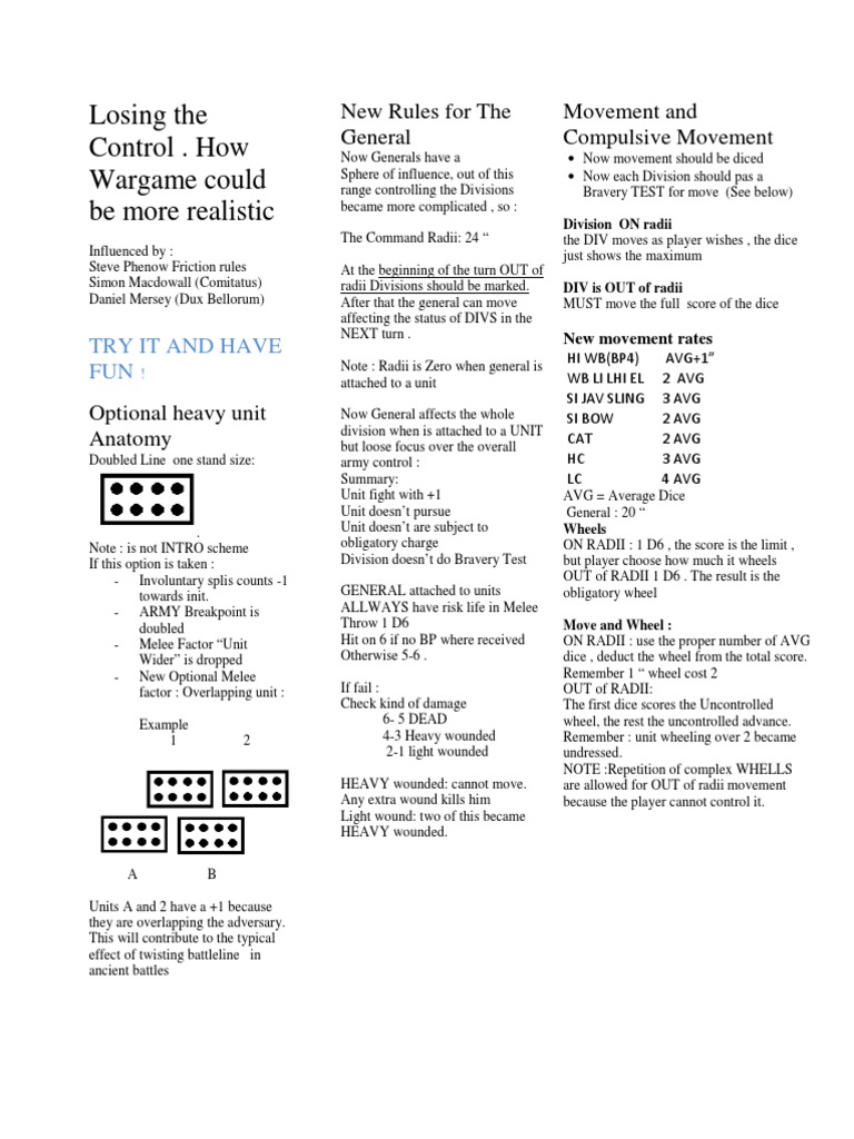 Armati Optional Rules | PDF | Cavalry | Combat