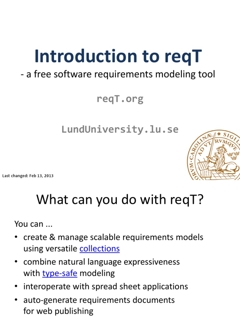 Introduction To Reqt: - A Free Software Requirements Modeling Tool ...
