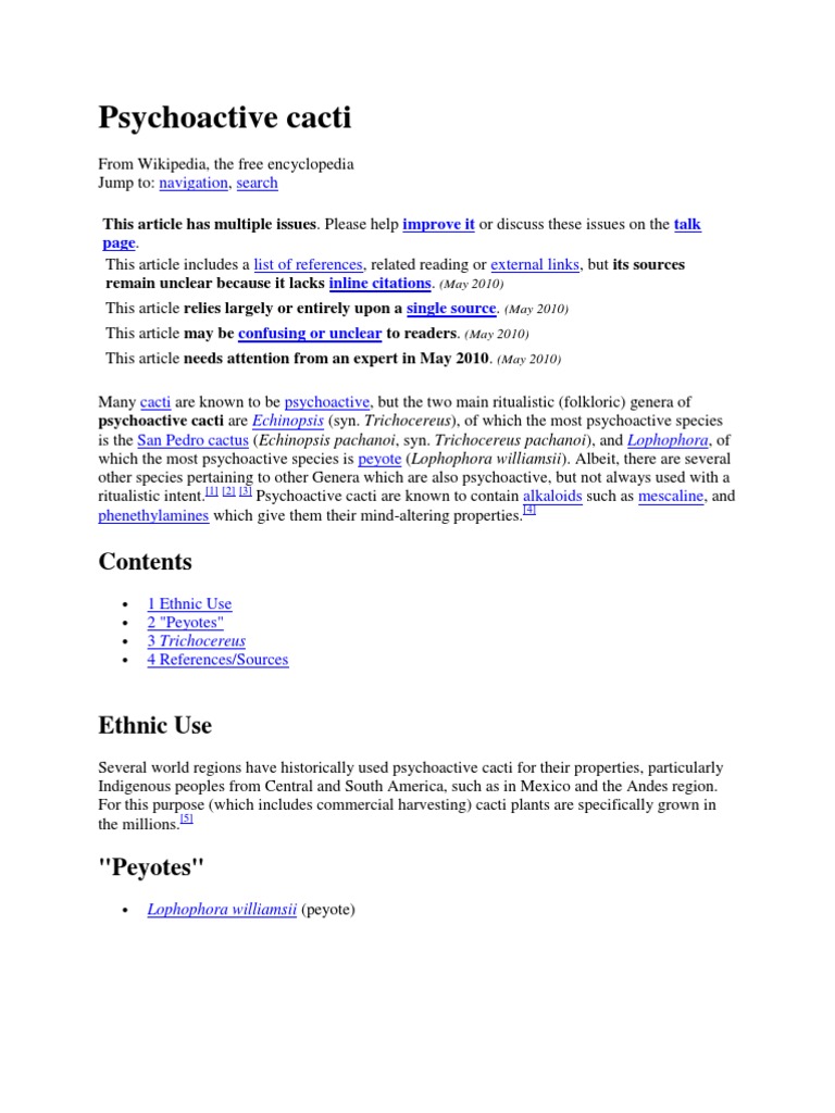 Psychoactive Cacti | PDF | Plants | Garden Plants