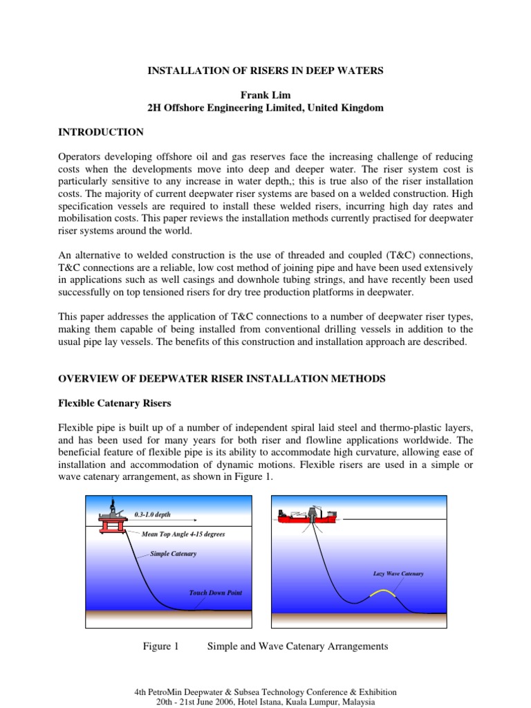 Deepwater Riser Installation | Download Free PDF | Offshore Drilling ...