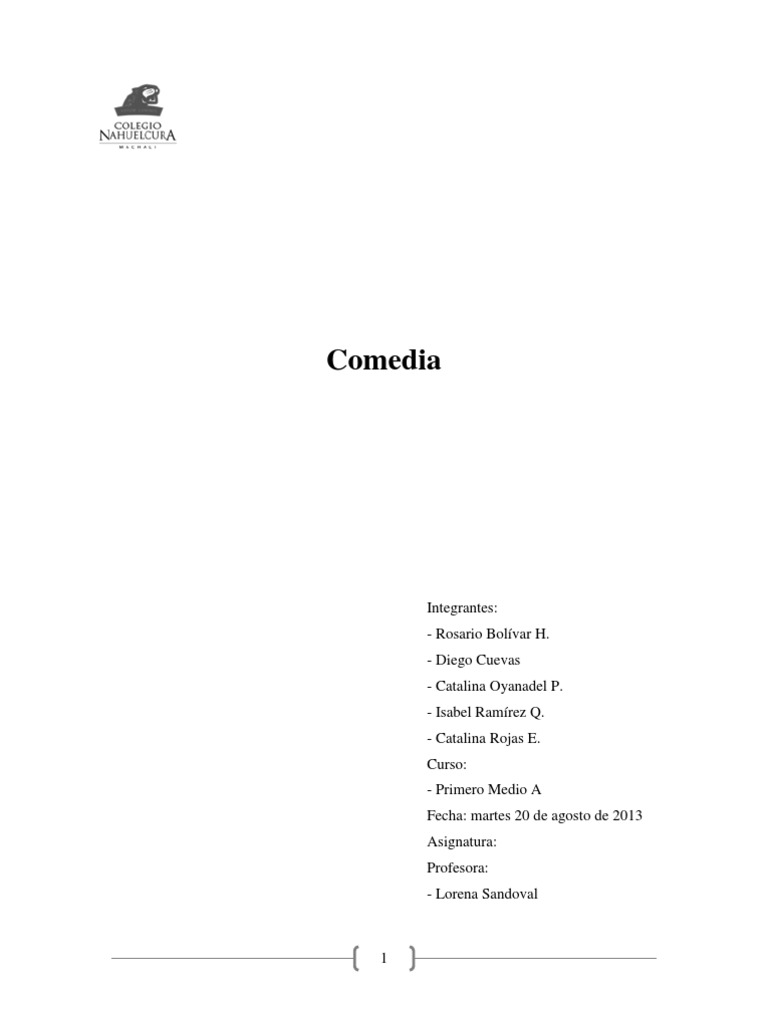 Comedia | PDF | Comedia | Teatro