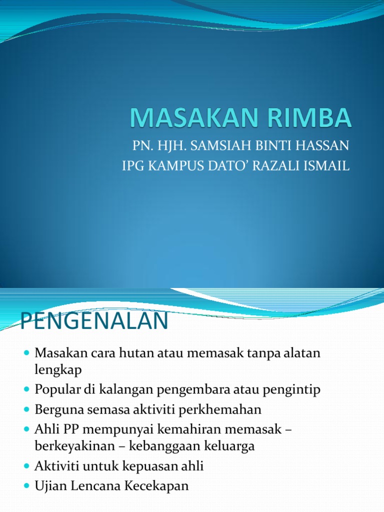 Masakan Rimba | PDF