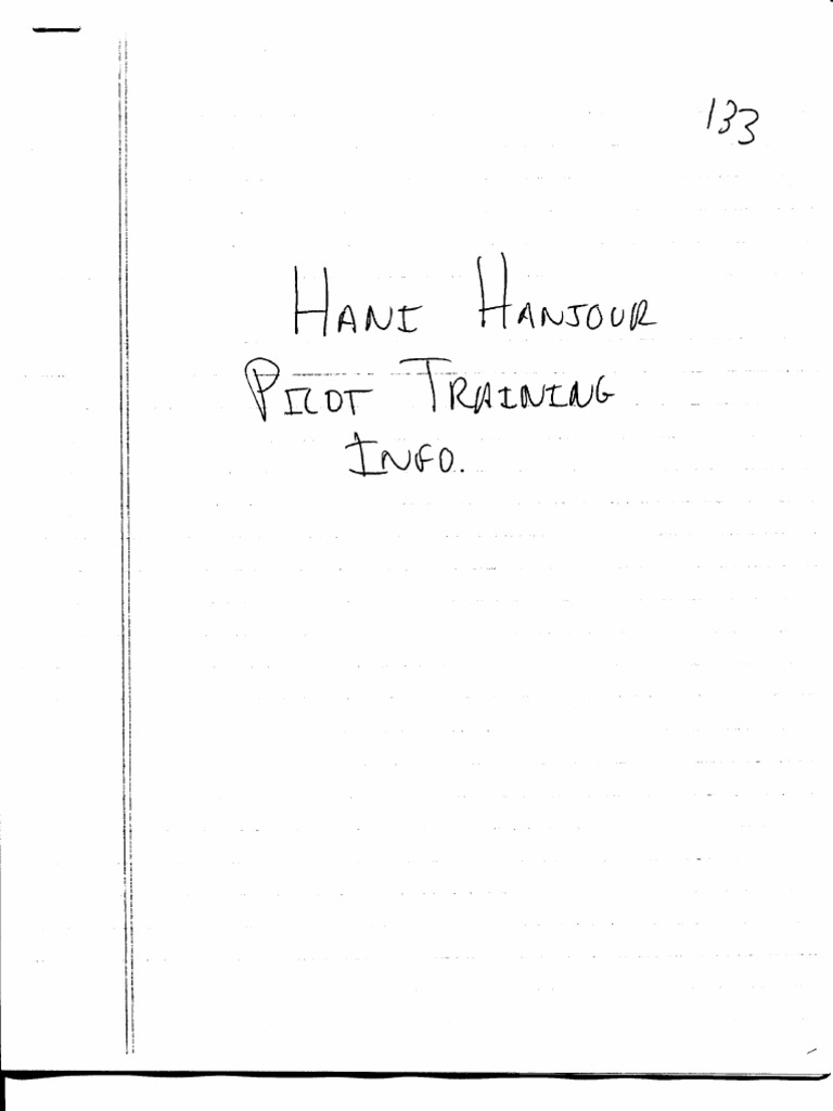 T7 B18 Pilot Training Info FDR - Statement of Redacted Re Hani Hanjour ...