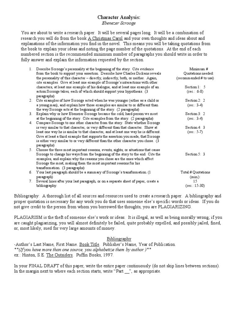Character Analysis:: Ebenezer Scrooge | PDF | Ebenezer Scrooge | A ...