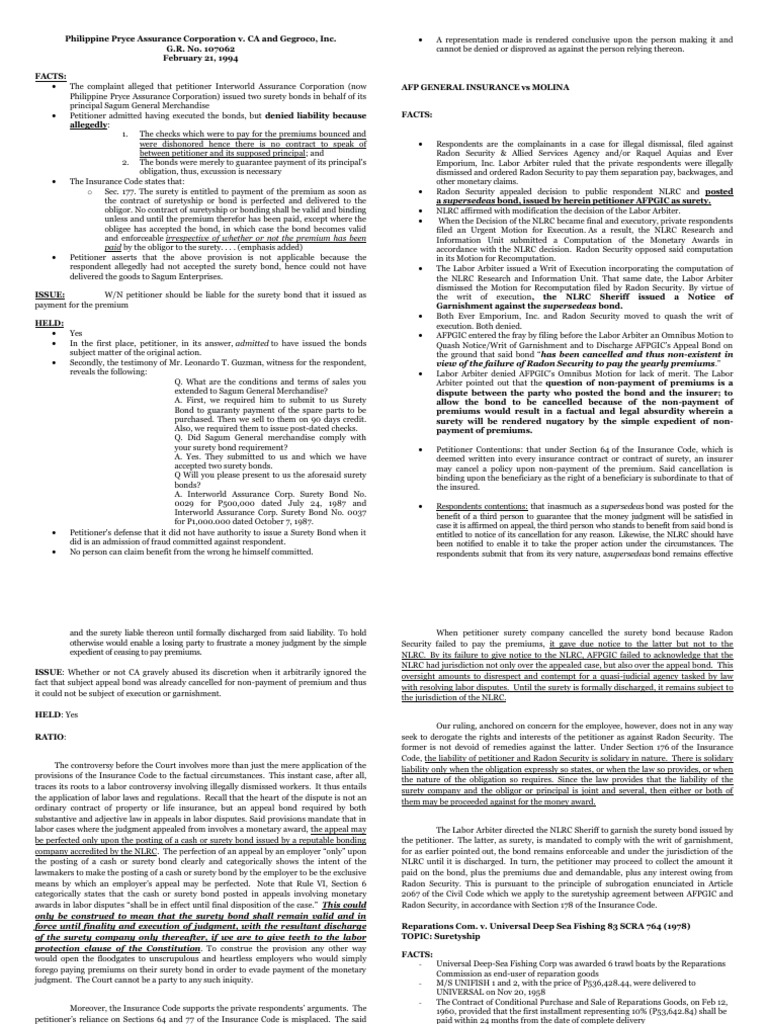 Suretyship Compilation PDF | PDF | Surety Bond | Guarantee