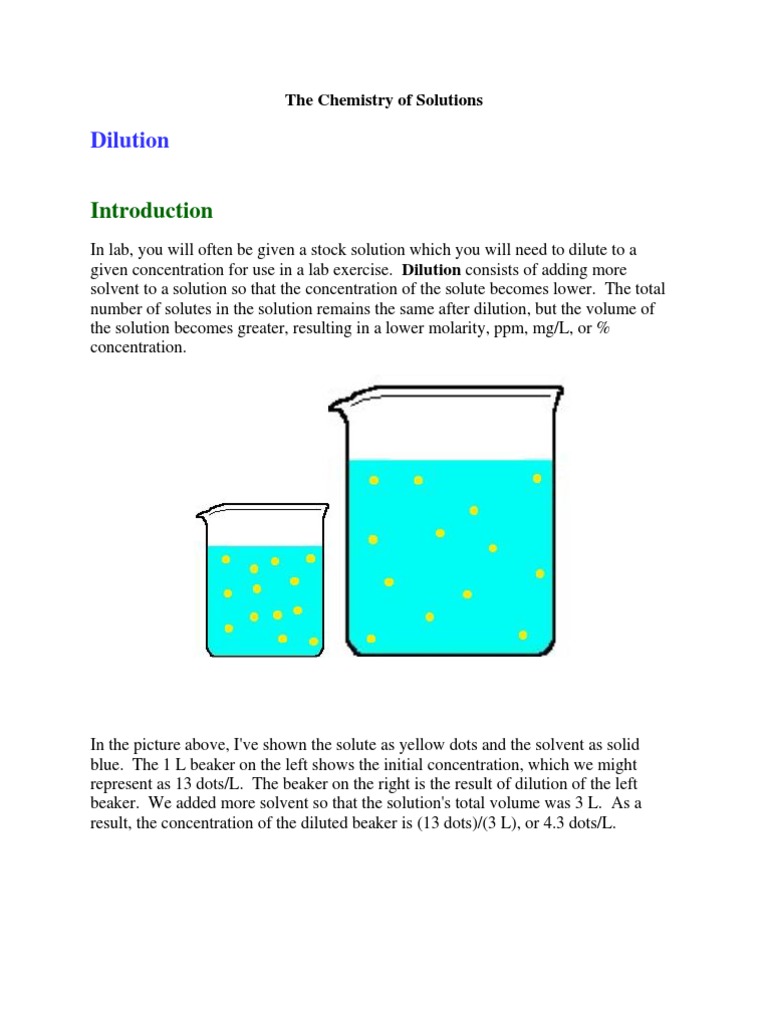 The Chemistry of Solutions | PDF | Solution | Parts Per Notation