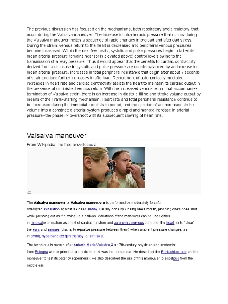 OT6 - Valsalva Maneuver | PDF | Heart | Human Anatomy