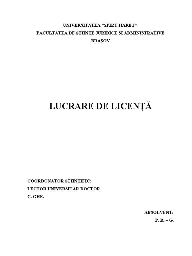LUCRARE de LICENTA Drept Si Administratie Publica | PDF