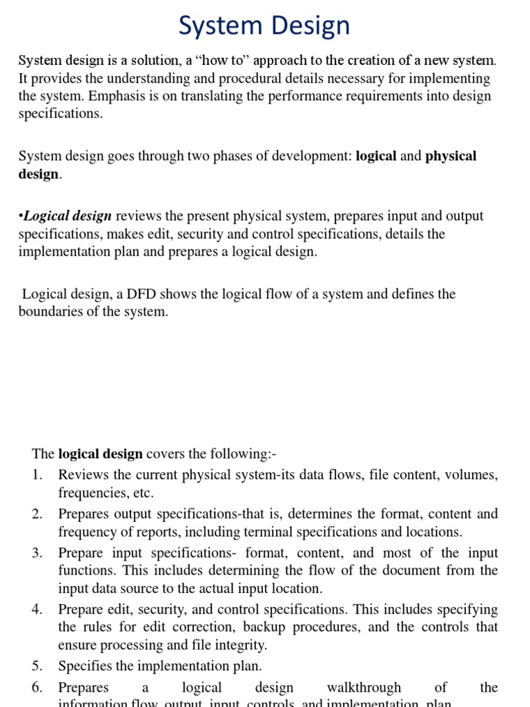 Design - Process, Stages & Structured Design | PDF | Systems Theory ...