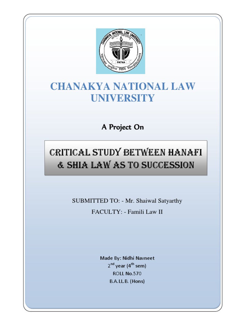 Law of Succession: Hanafi vs Shia | PDF | Inheritance | Sharia