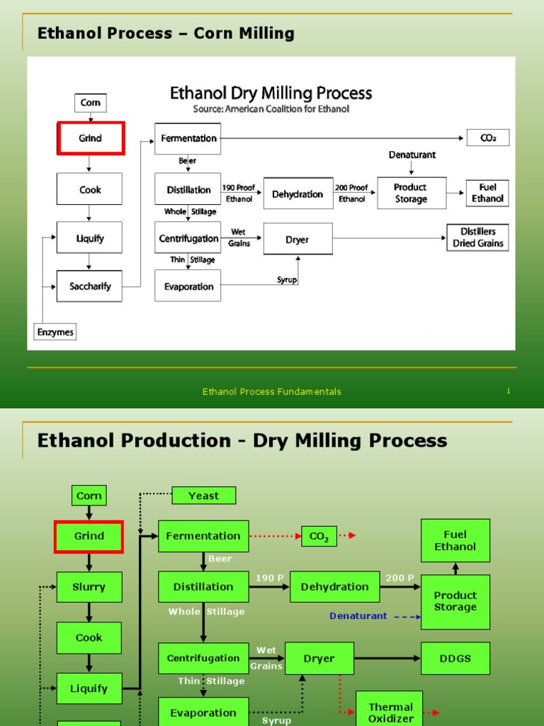 Corn Milling Ethanol Process Guide | PDF | Maize | Mill (Grinding)