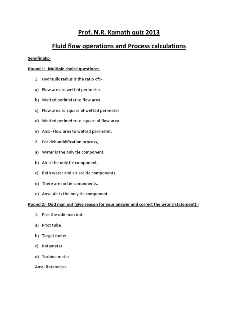 Engineering Quiz Challenge | PDF