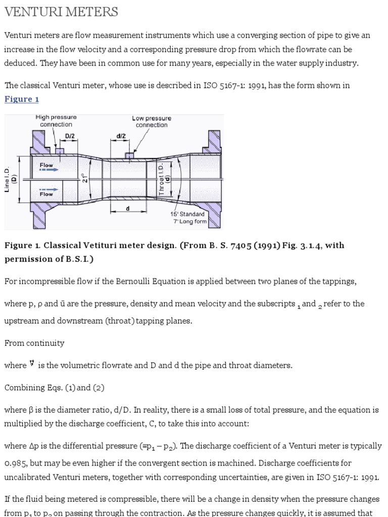 Venturi Meters | PDF | Phases Of Matter | Building Engineering
