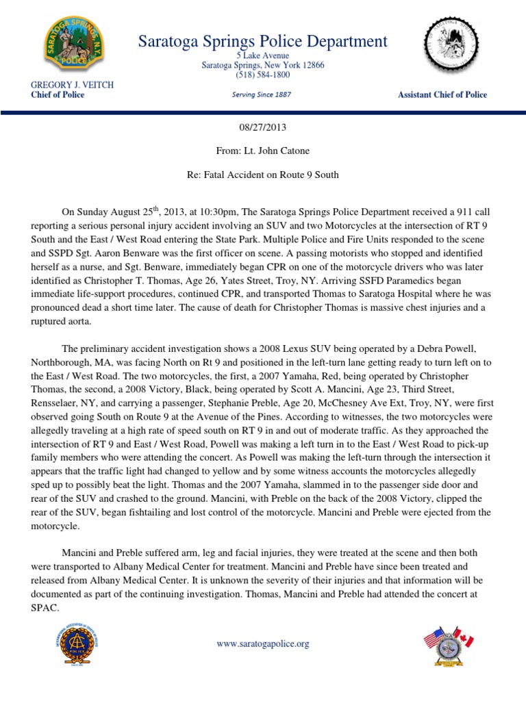 Route 9 Fatal Accident Report | PDF | Traffic | Transport Safety