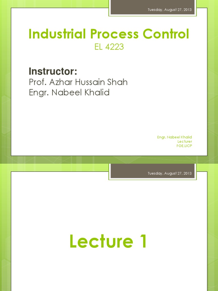 Lecture 1 | Download Free PDF | Control System | Process Control