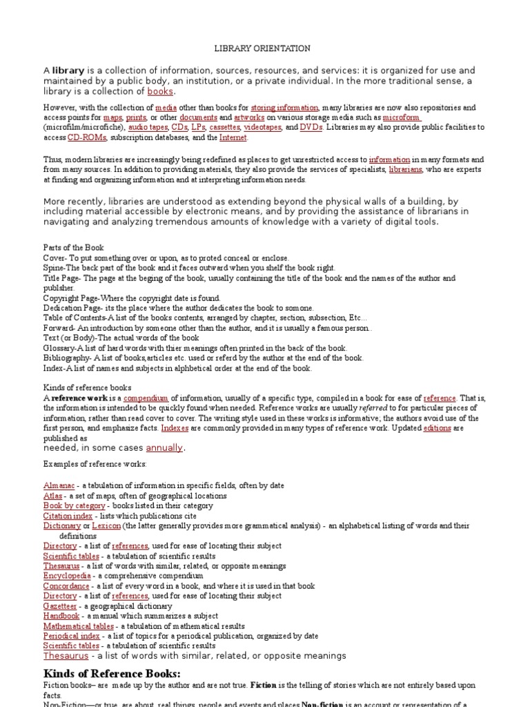 Library Orientation Pdf Books Microform