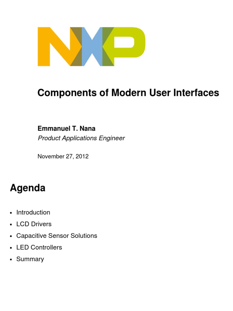 Components of Modern User Interfaces | PDF | Backlight | Light Emitting ...