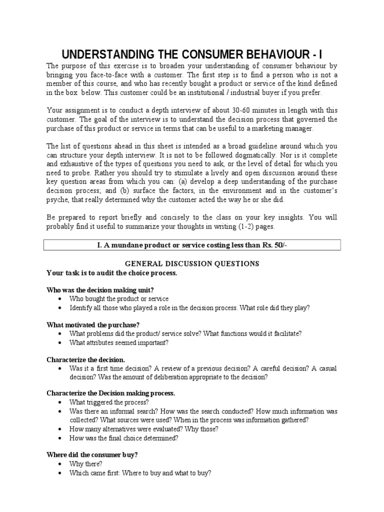 Understanding The Consumer Behavior | PDF | Consumer Behaviour | Behavior