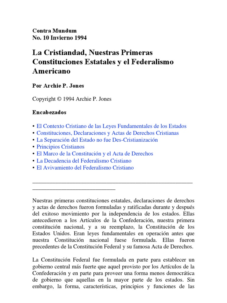 Contra Mundum | PDF | Constitución de los Estados Unidos | Derechos
