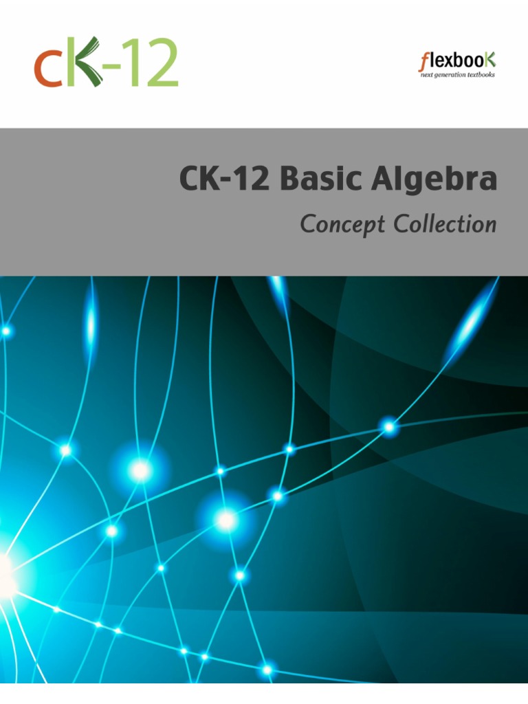 CK 12 Basic Algebra Concepts B v16 Jli s1 | PDF | Quadratic Equation ...