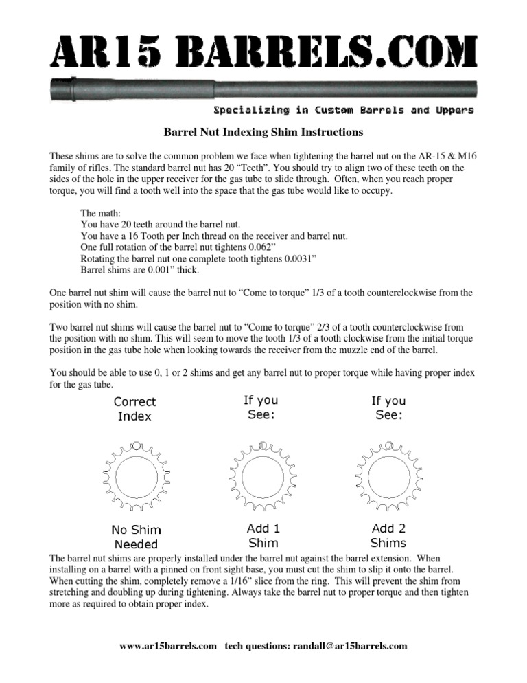 AR15 Barrel Nut Indexing | PDF