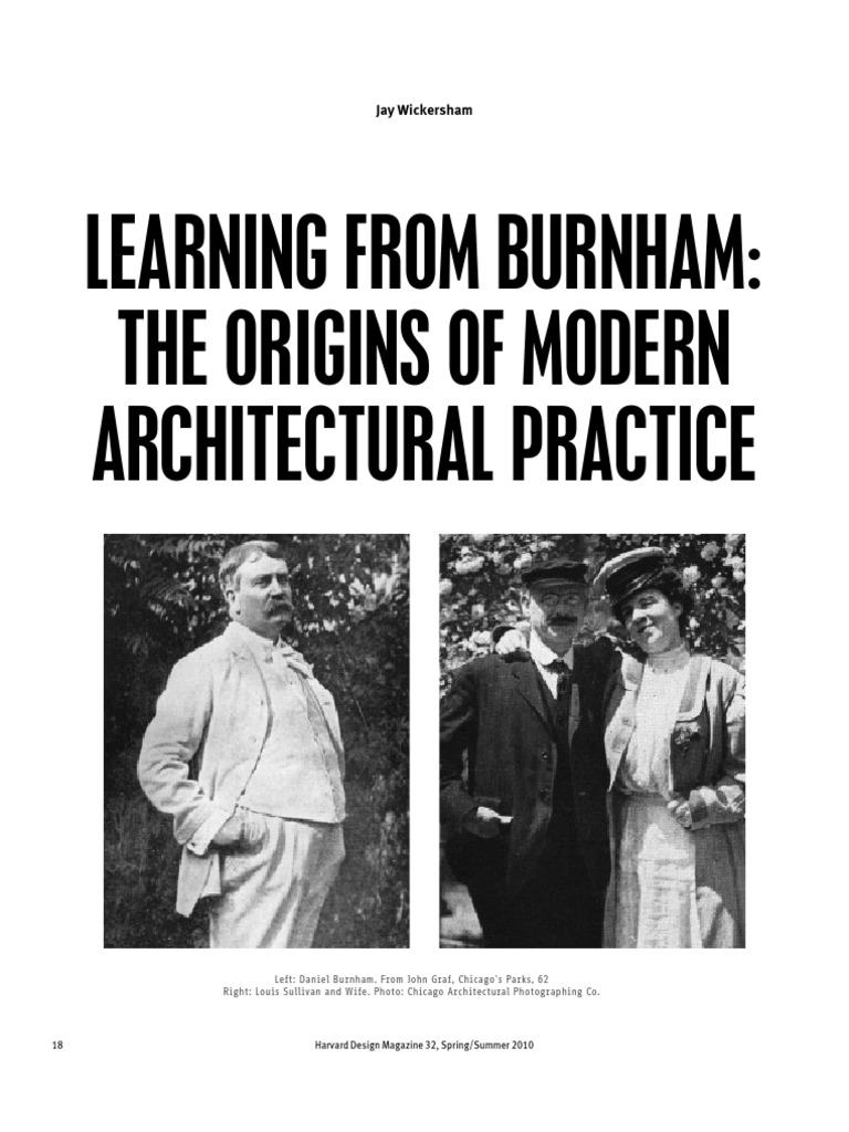 Wickersham Learning From Burnham HDM | PDF | Architect | Profession