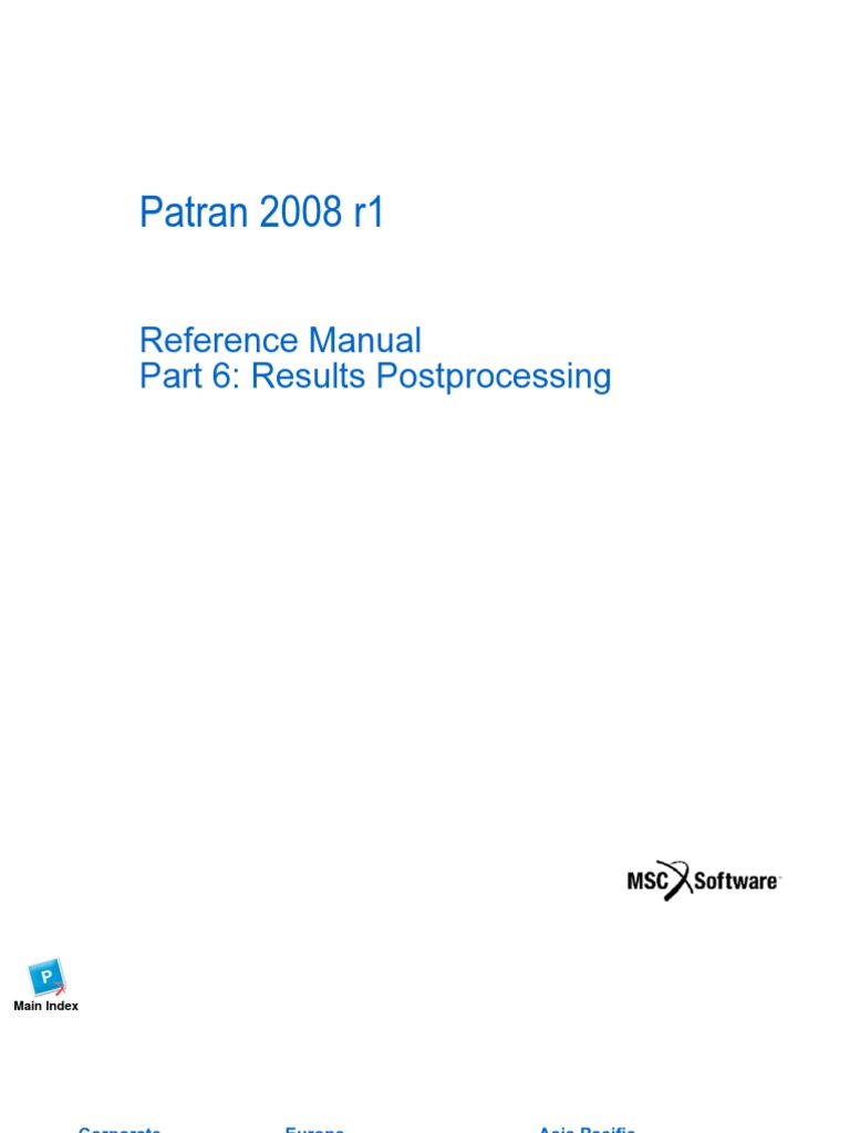 Patran 2008 r1 Reference Manual Part 6: Results Post Processing | PDF | Stress (Mechanics) | Tensor
