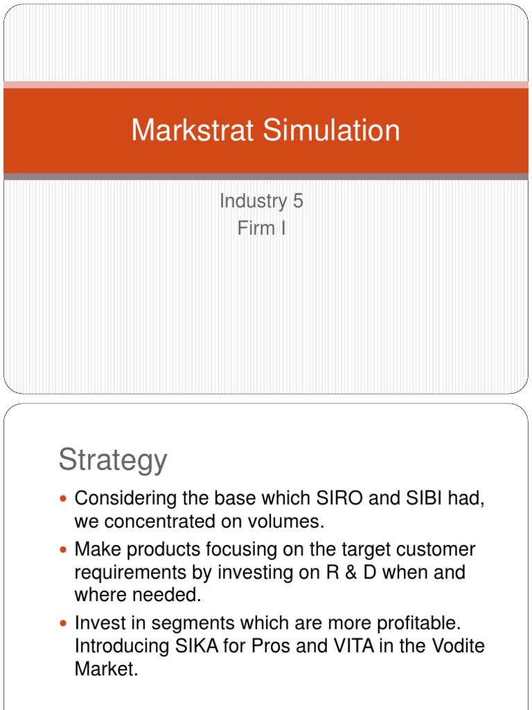 Markstrat Presentation Industry 5 Firm I | PDF | Microeconomics ...