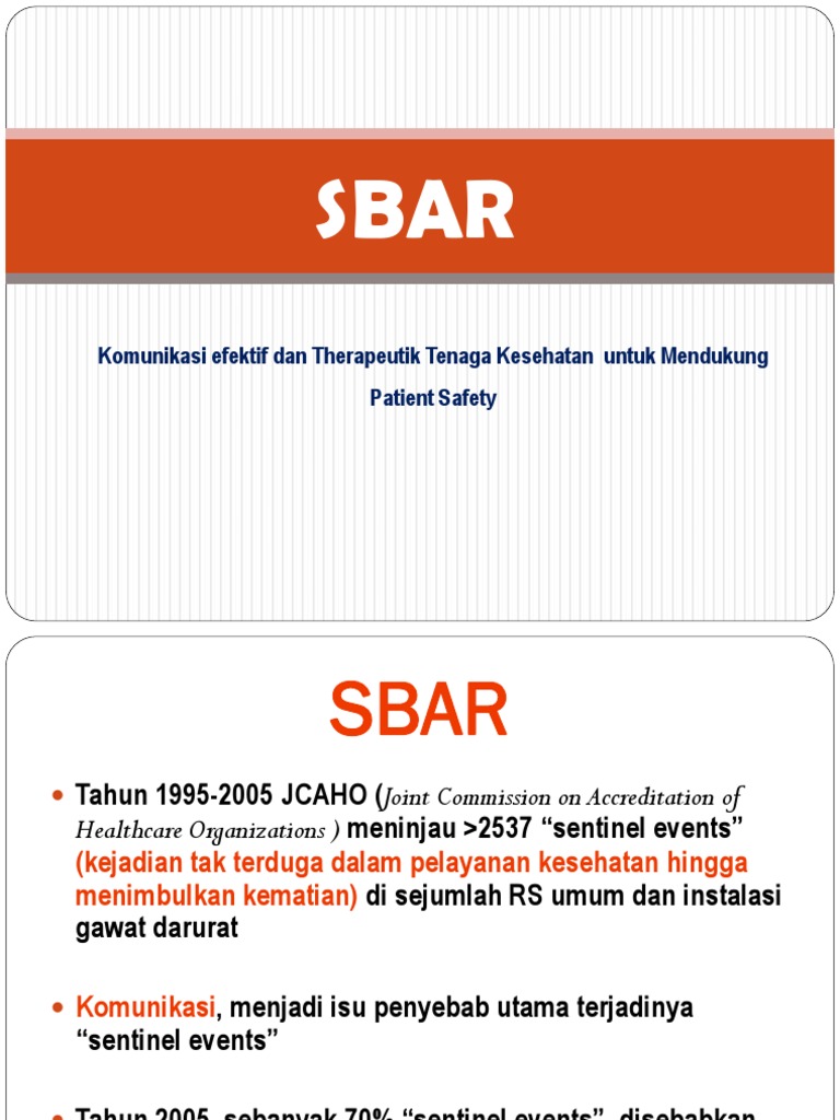 SBAR | PDF | Pengembangan Diri