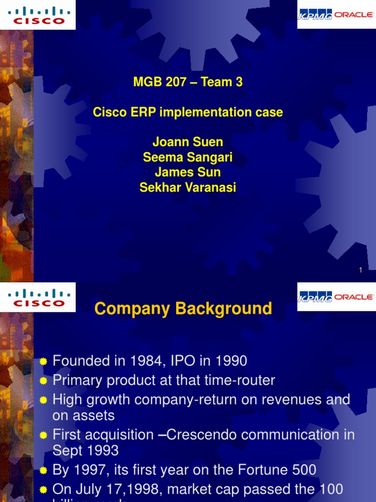 Cisco ERP v12 - Case Study Analysis | PDF | Cisco Systems | Enterprise ...