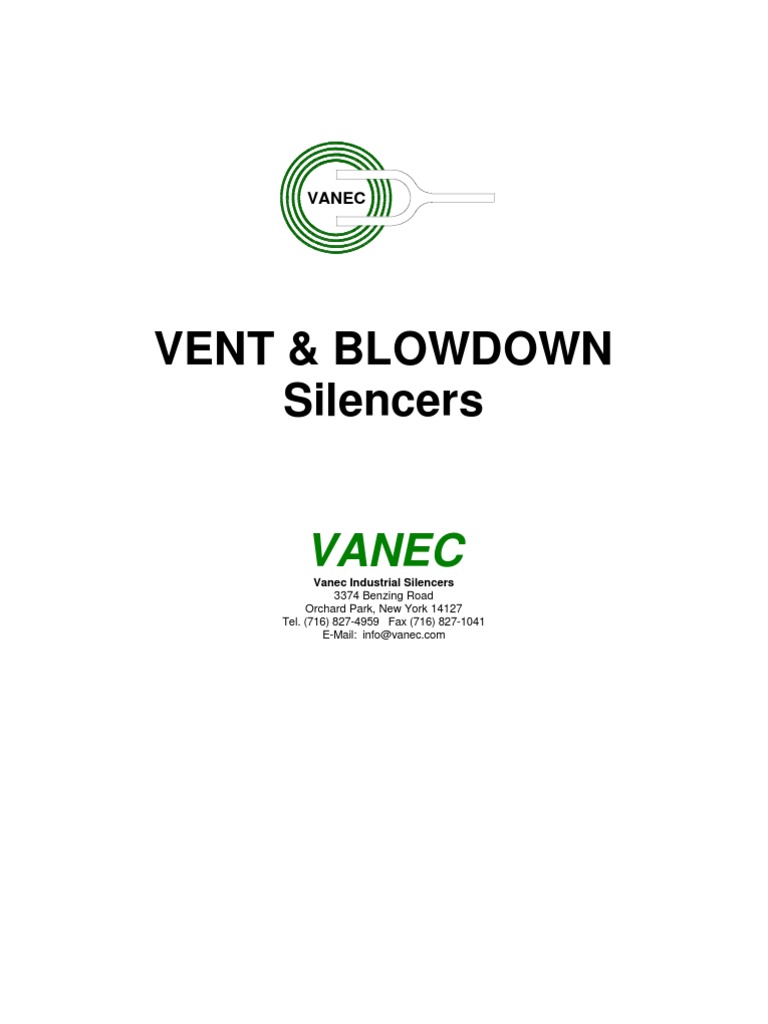 VANEC Vent & Blowdown Silencer Application Data Sheet and Product ...