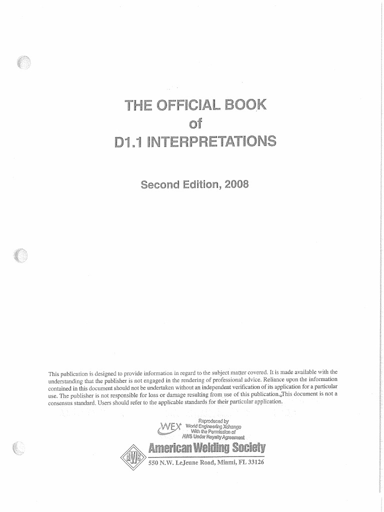 AWS D1.1 Official Interpretation 2008 | PDF | Foreign Language Studies